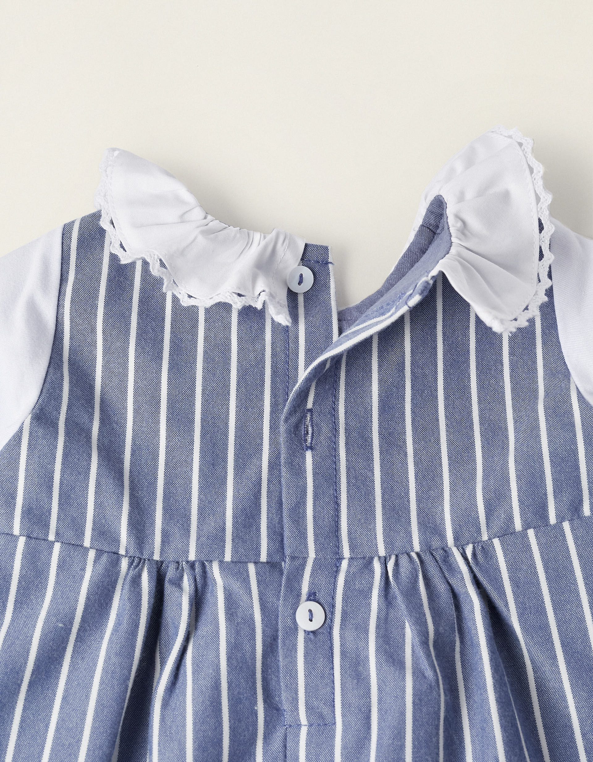 Striped Dress for Newborn Girls, Blue/White – ZIPPY