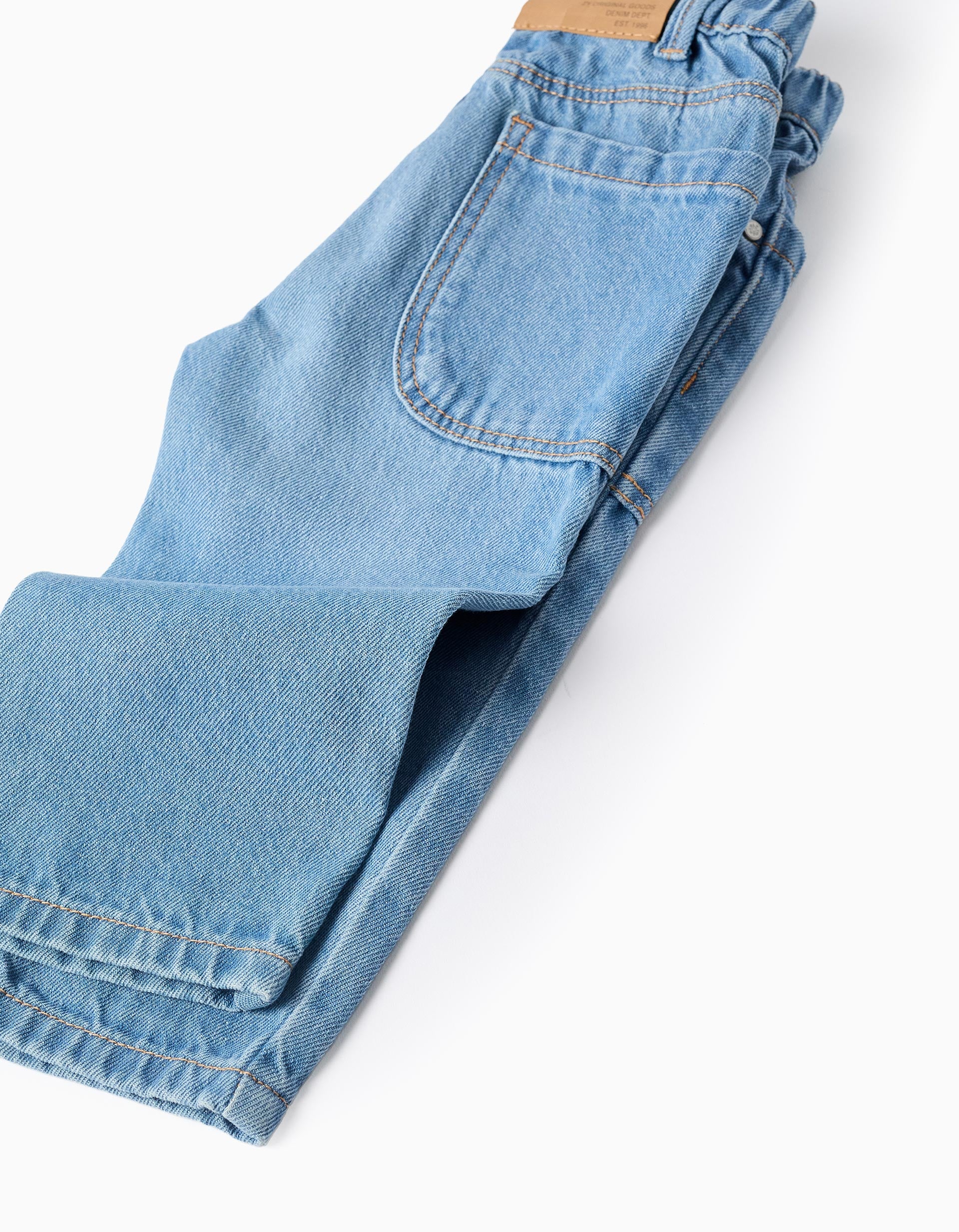 Baggy denim trousers for baby boys, light blue – ZIPPY
