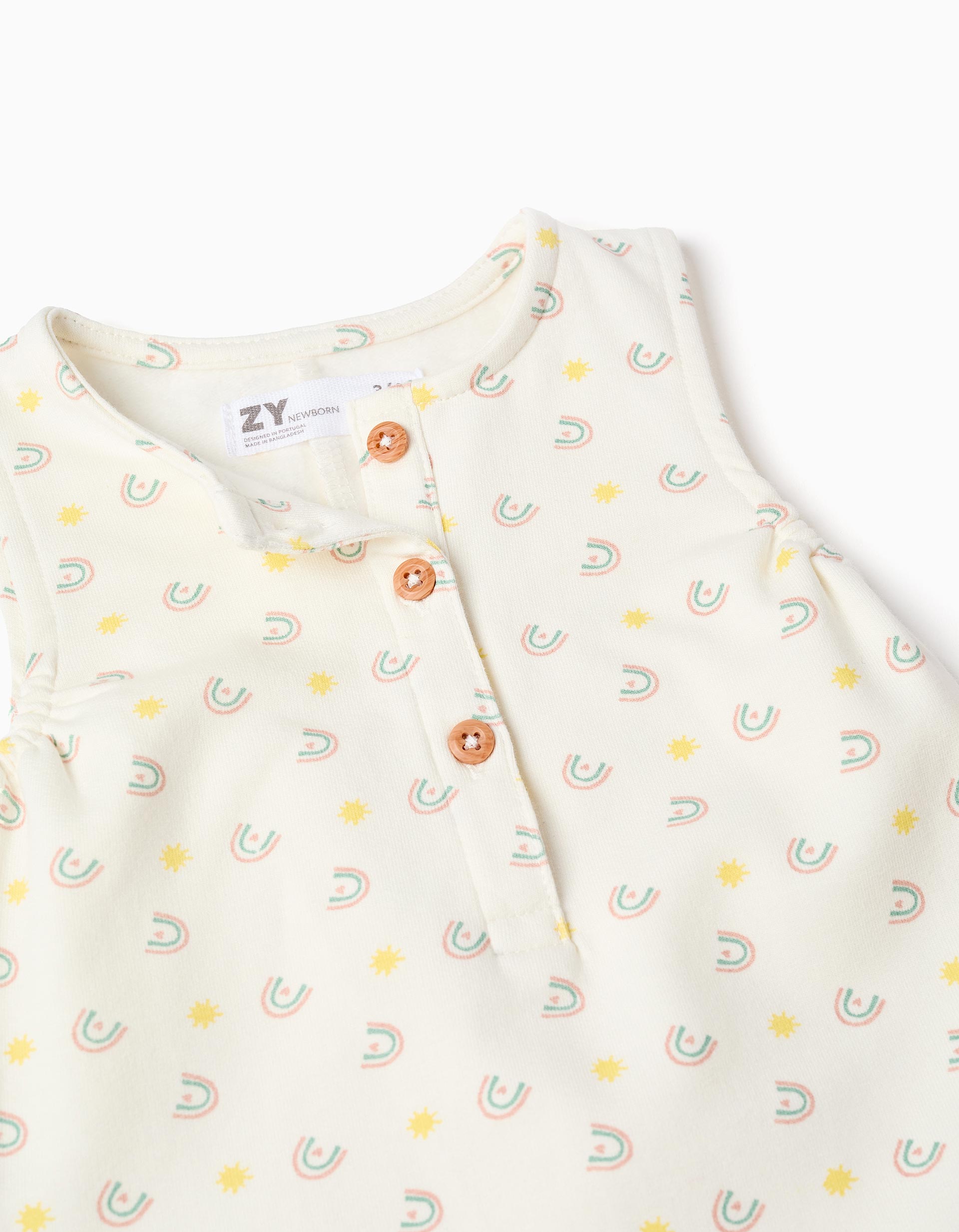 Baby Grow Set, Cotton for Newborns, White and Pink – ZIPPY