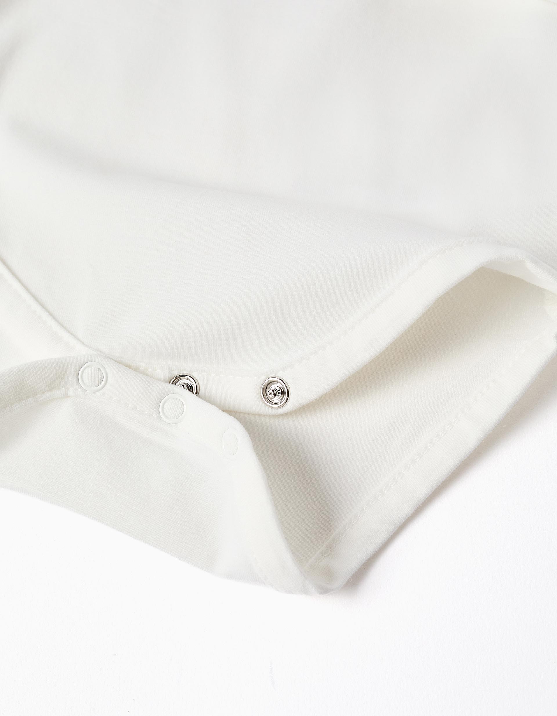 Long sleeve bodysuit with rainbow print for newborn girls, white – ZIPPY